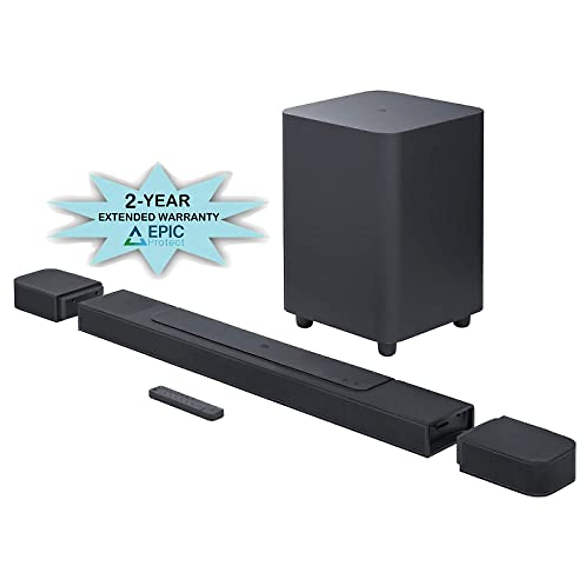 JBL BAR-1000 7.1.4ch Soundbar and Subwoofer with Surround Speakers with an Additional 2 Year Coverage by Epic Protect (2022)