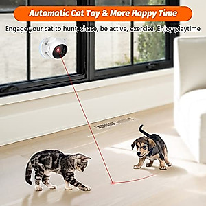 LIDLOK Automatic Cat Laser Toy for Indoor Cats,Interactive cat Toys for Kittens/Dogs,Fast/Slow Mode,Adjustable Circling Ranges,USB Rechargeable,Auto on/Off