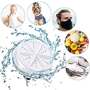 Portable Ultrasonic Intelligent Dishwasher Mini Dishwashers,USB Powered Household Electric Dishwasher Vegetable Fruit Ultrasound Wave Vibration Washing Machine