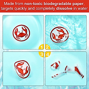 Woanger 240 Pieces Toilet Targets for Boys, Ocean Animals Potty Training Flushable Targets Sea Creatures Potty Training Stickers 2 Inch Pee Stickers Color Changing Pee Targets