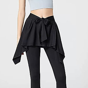 SMIDOW Pants Deals of The Day mesh Leggings for Women Women Plus Size Novel 2 in 1 Pants High Waisted Leggings Tennis Pickleball Clothing Activewear Crossover Yoga Pants Black XL