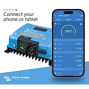 Victron Energy SmartSolar MPPT MC4 250V 70 amp 12/24/36/48-Volt Solar Charge Controller (Bluetooth)