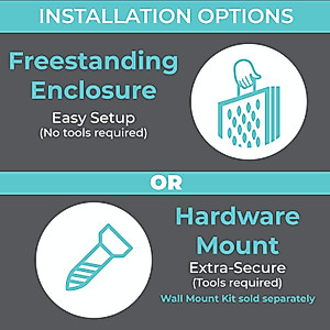 Toddleroo by North States Superyard Classic 6 Panel Baby Play Yard, Made in USA: Safe play area anywhere. Carrying strap for easy travel. Freestanding. 18.5 sq. ft. enclosure (26" Tall, Gray)