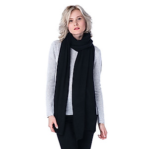 cashmere 4 U 100% Pure Cashmere Wrap Shawl- Extra Large Stole Scarf for Woman