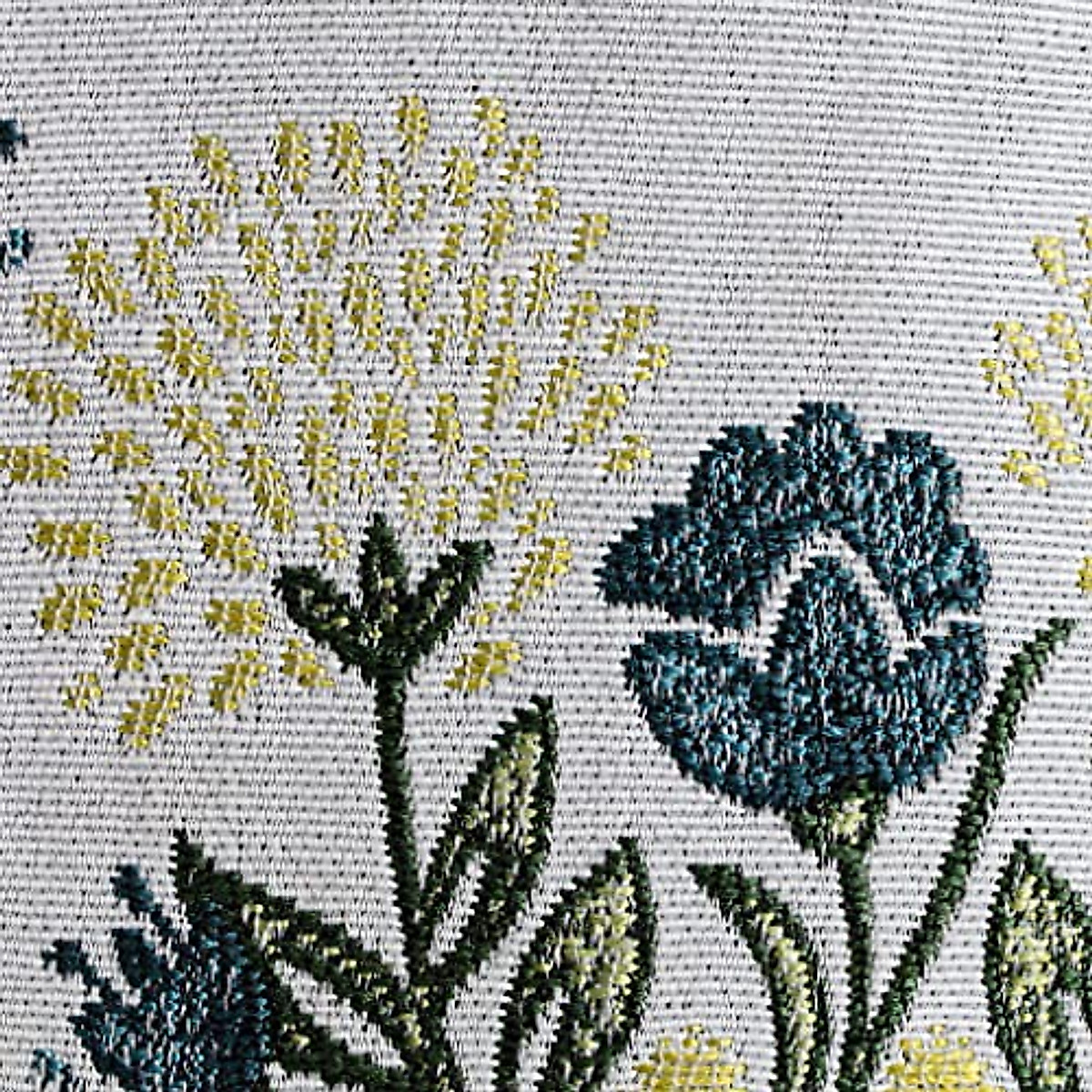 Anji Mountain Square Outdoor Pouf, Gordes Yellow, 18" x 18" x 18", Multicolor