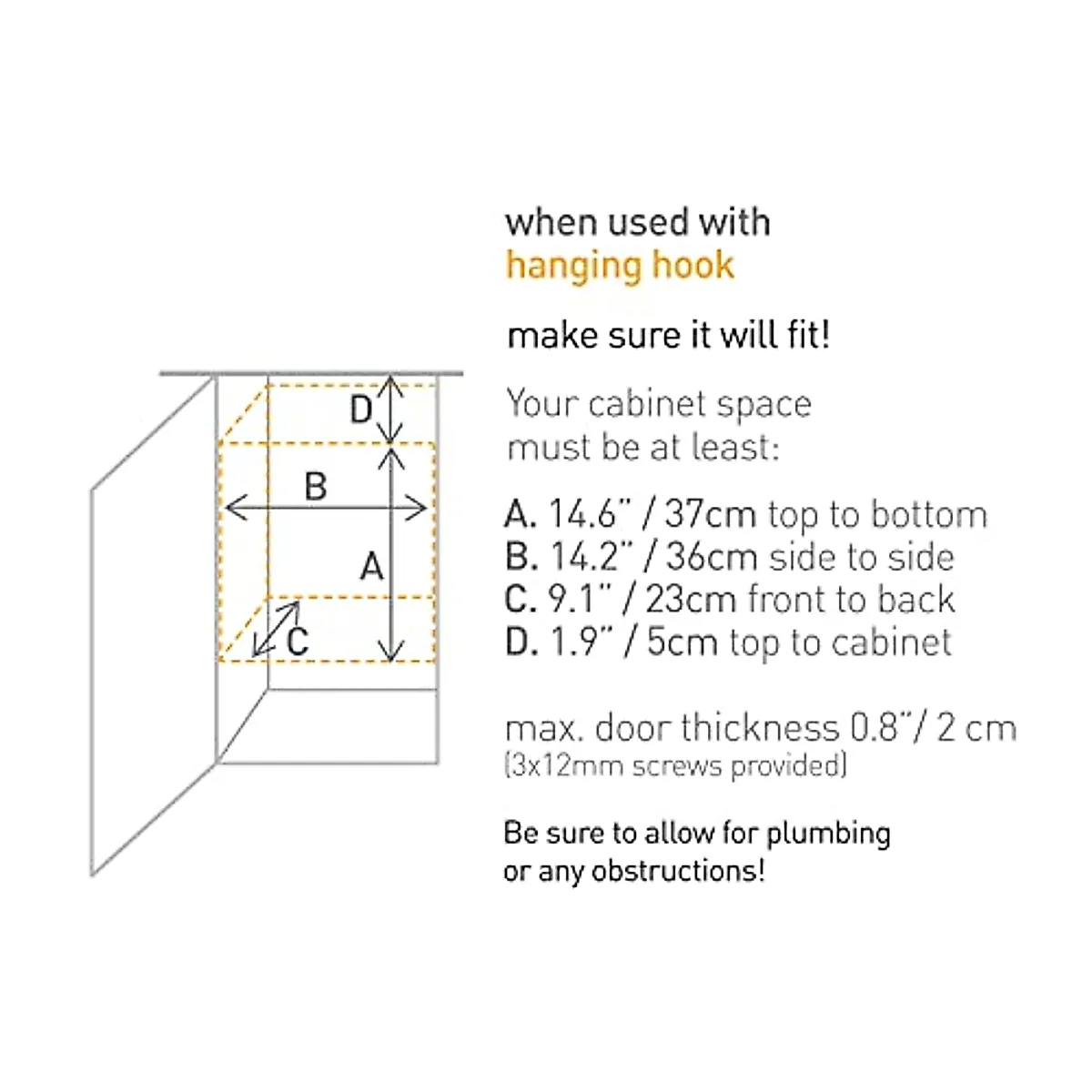 simplehuman 10 Liter / 2.6 Gallon In-Cabinet Trash Can Heavy-Duty Steel Frame, Black