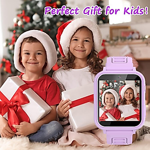 Kids Smart Watch Girls Gifts for Age 5-12, 24 Puzzle Games HD Touch Screen Watches with Video Camera Music Player Pedometer Flashlight 12/24 hr Birthday Gift 6 7 8 Year Old Girl