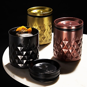 Viski Paragon Cocktail Tumbler Insulated Cocktail Cups, Insulated Rocks Tumbler Stainless Steel Whiskey Glasses with Ceramic Coating Rose Pink 12oz Set of 1