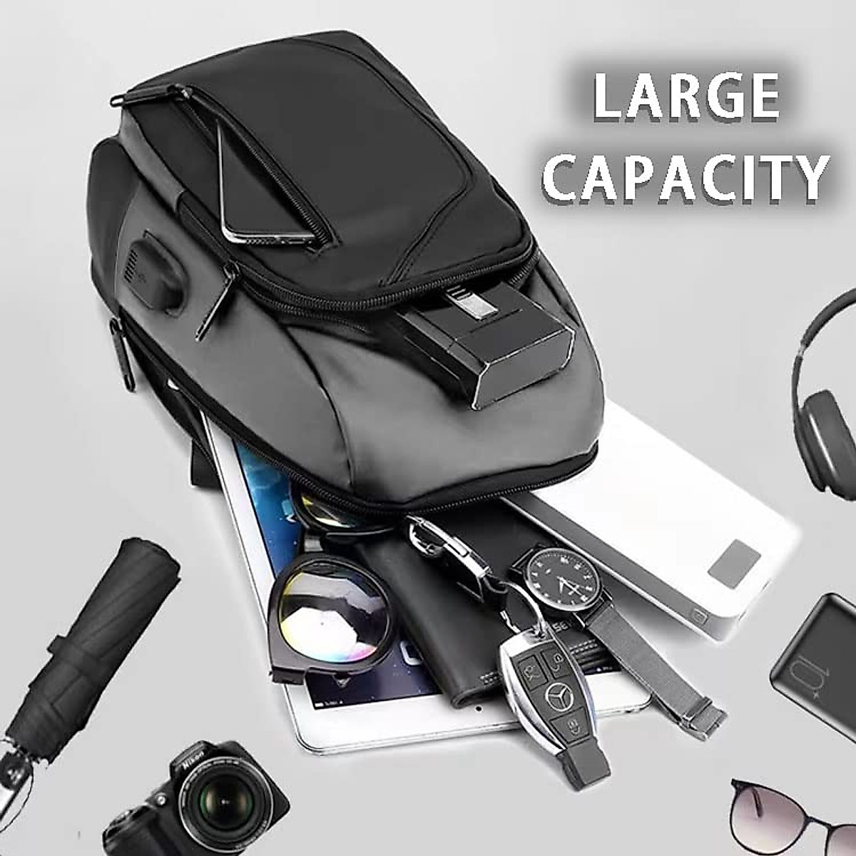 AIWIWH Sling Backpack for Men and Women Crossbody Chest Bag for Outdoor Hiking and Travel Daypack