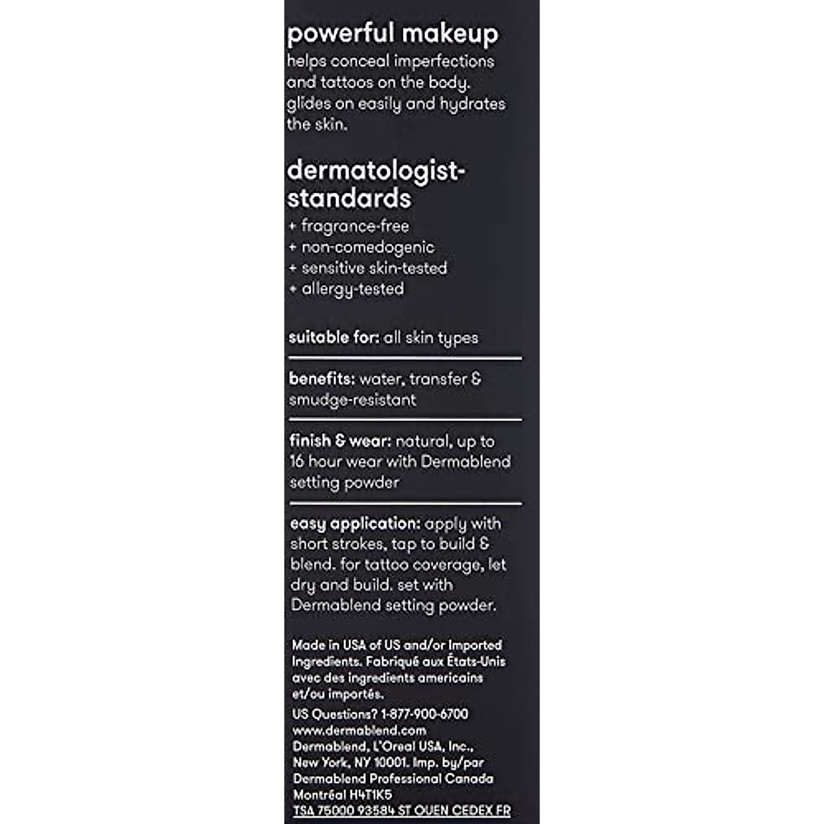 Dermablend Quick-Fix Body Makeup Full Coverage Foundation Stick, Water-Resistant Body Concealer for Imperfections & Tattoos, 0.42 Oz