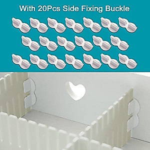 KITment 44Pcs Drawer Dividers with Fixing Buckle, Adjustable Drawer Organizer Storage Separator for Clothes, Cutlery, Socks, Underwear, Makeup, Dresser, Kitchen, Bedroom, Office, Bathroom, 14.5*2.75in