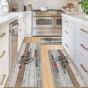 Ileading Kitchen Rugs Sets 3 Piece with Runner Soft Kitchen Floor Mat Farmhouse Kitchen Carpets and Rugs Non Slip Washable for Bathroom Entryway Indoor Front Door Laundry