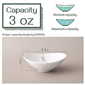 DOWAN Bundle 3 Oz Cranberry Sauce Dipping Bowls and 36 OZ Serving Bowls