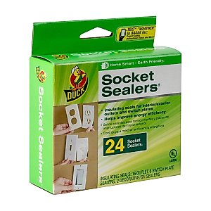 Duck Brand Socket Sealers Variety Pack, 16 Outlet Sealers and 6 Switch Plates, 2 Decorative Covers, White, 283333