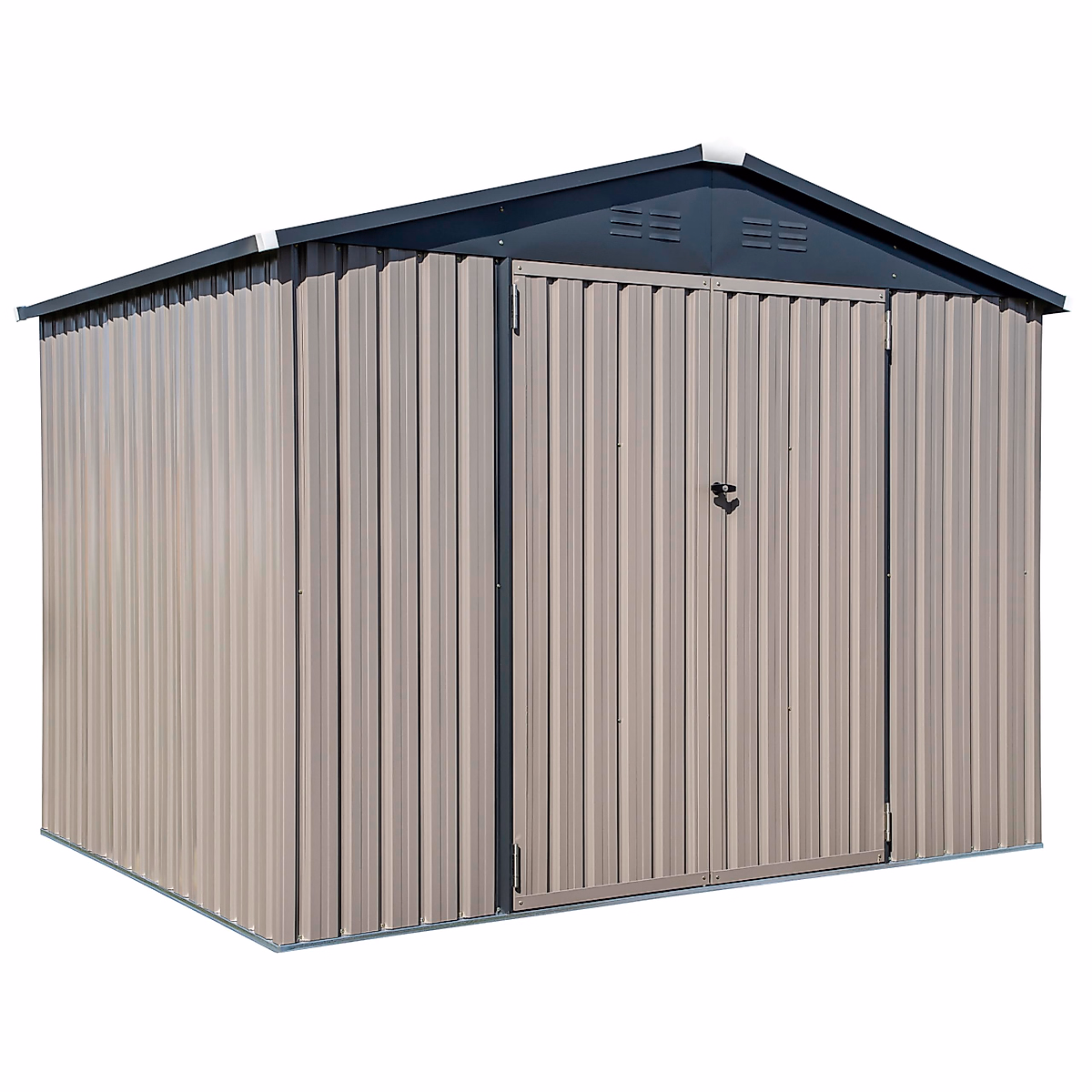 Arrow Sheds 8' x 6' Outdoor Steel Storage Shed, Tan