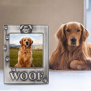 LASODY Memorial Dog Photo Picture Tabletop Frame Woof Frame-Dog Photo Gift