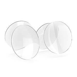 Door Knob Wall Shield, Transparent Round Soft Rubber Wall Protector Self Adhesive Door Handle Bumper (Large Round 3.54" 4PCS, Clear)