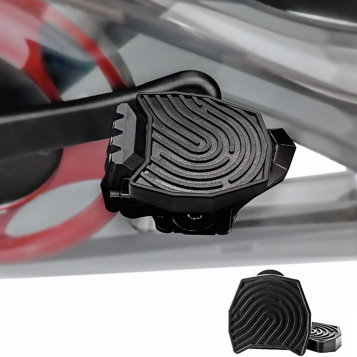 Doubleplus Pedal Converter Compatible with Peloton Bike & Bike Plus, Accessories Pedals for Regular Shoes, Replacement Pedals Adapter for Original Bike & Bike+, Flat Pedals Clipless for Exercise Bike