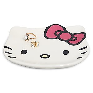 Hello Kitty Sanrio Jewelry Dish - Ceramic Trinket Tray and Ring Dish Jewelry Tray Officially Licensed