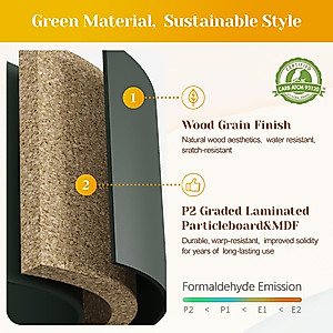 May in Color Green 3 Drawer Dresser, Painted 30 Inch Tall Wood Nightstand with Storage, Wide Modern Chest of Drawers with Ball Bearing Slide for Bedroom Hallway Living Room Entryway Office