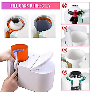 QUUREN Sublimation Tumbler Wrap Compatible with Cricut Mug Press Accessories 3 Thicknesses Silicone Mug Wrap for Tumbler Heat Press Attachment for Sublimation Tumblers Blanks Products 9.8 x 4.7"