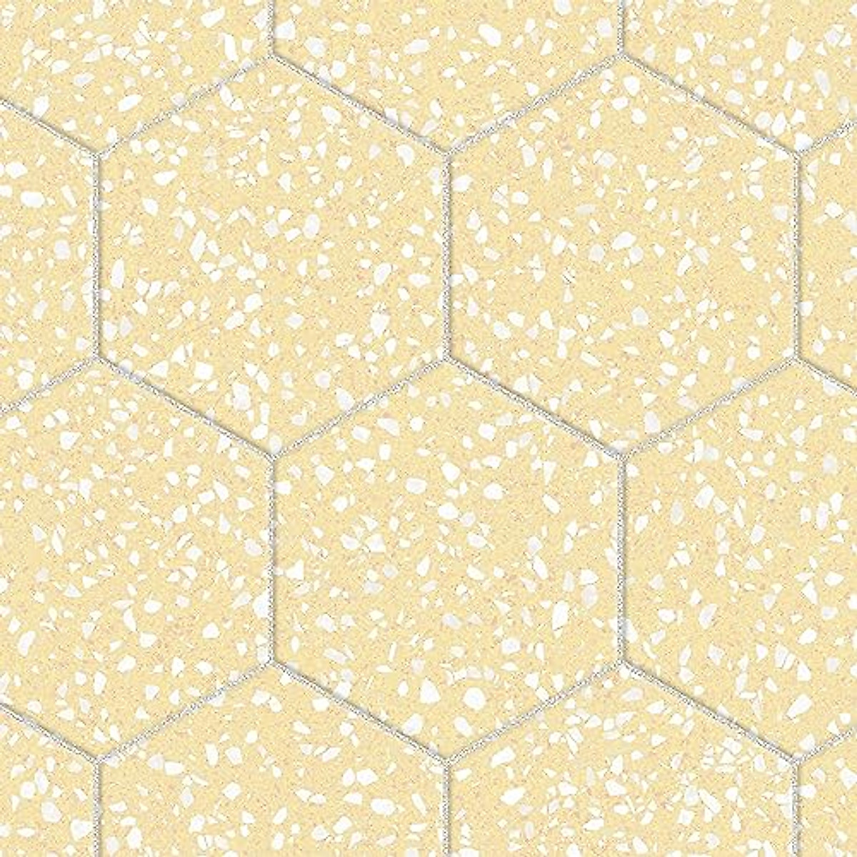 SomerTile FCD10VCYW Venice Hex Yellow 8-5/8" x 9-7/8" Porcelain Floor and Wall Tile