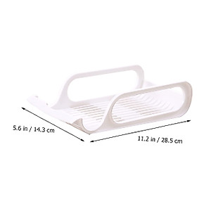 DOITOOL Plastic White Beverage Rack, 20 in L x 10 in W x 6 in H