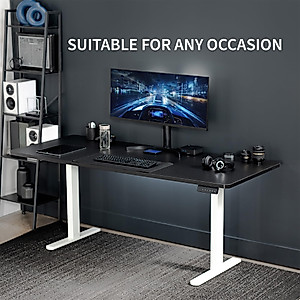 VIVO Electric Stand Up Desk Frame, DIY Workstation, Frame Only, Dual Motor Ergonomic Standing Height Adjustable Base with Memory Controller, White, DESK-E-200W