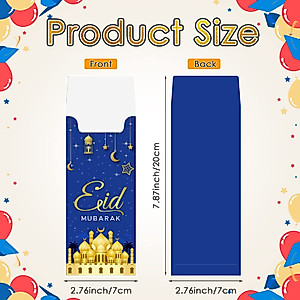 50 Pieces Ramadan Eid Mubarak Silverware Bags Eid al-Adha Utensil Cutlery Holders Muslim Home Table Decoration Eid Party Supplies
