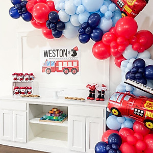 2 Pcs Jumbo Fire Truck Foil Mylar Balloon Helium Large Birthday Party Decorations Supplies Red