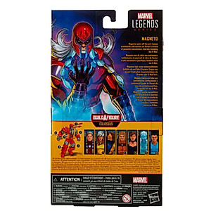 Marvel Legends Series 6-inch Scale Action Figure Toy Magneto, Premium Design, 1 Figure, and 5 Accessories , Red