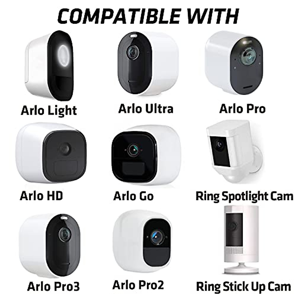 Camera Bracket Mount 3 Pcs Security Wall Mount for Oculus Sensor Arlo, Arlo Pro,Metal Security Camera Bracket Outdoor Indoor Oculus Rift Mount Bracket 360° Rotation 1/4" Screw Camera Wall Mounts CCTV