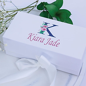 Personalized Baby Gift Girl, Baby Brush & Comb Set, Floral Initial Baby Gift, Baby Gifts for Newborn Girls.