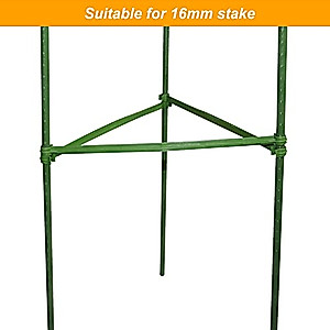 100 Pieces Stake Arms for Tomato Cage Expandable Trellis Connectors Plant Support Garden Stakes 12.6” Garden Plants Stake Arms Fit for 16mm Stakes