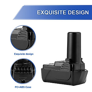 2Pack 3.5Ah Battery for Hitachi 10.8V-12V Li-ion BCL1015 Battery BCL1015 BCL1015S 331065 329369 329370 329371 329389