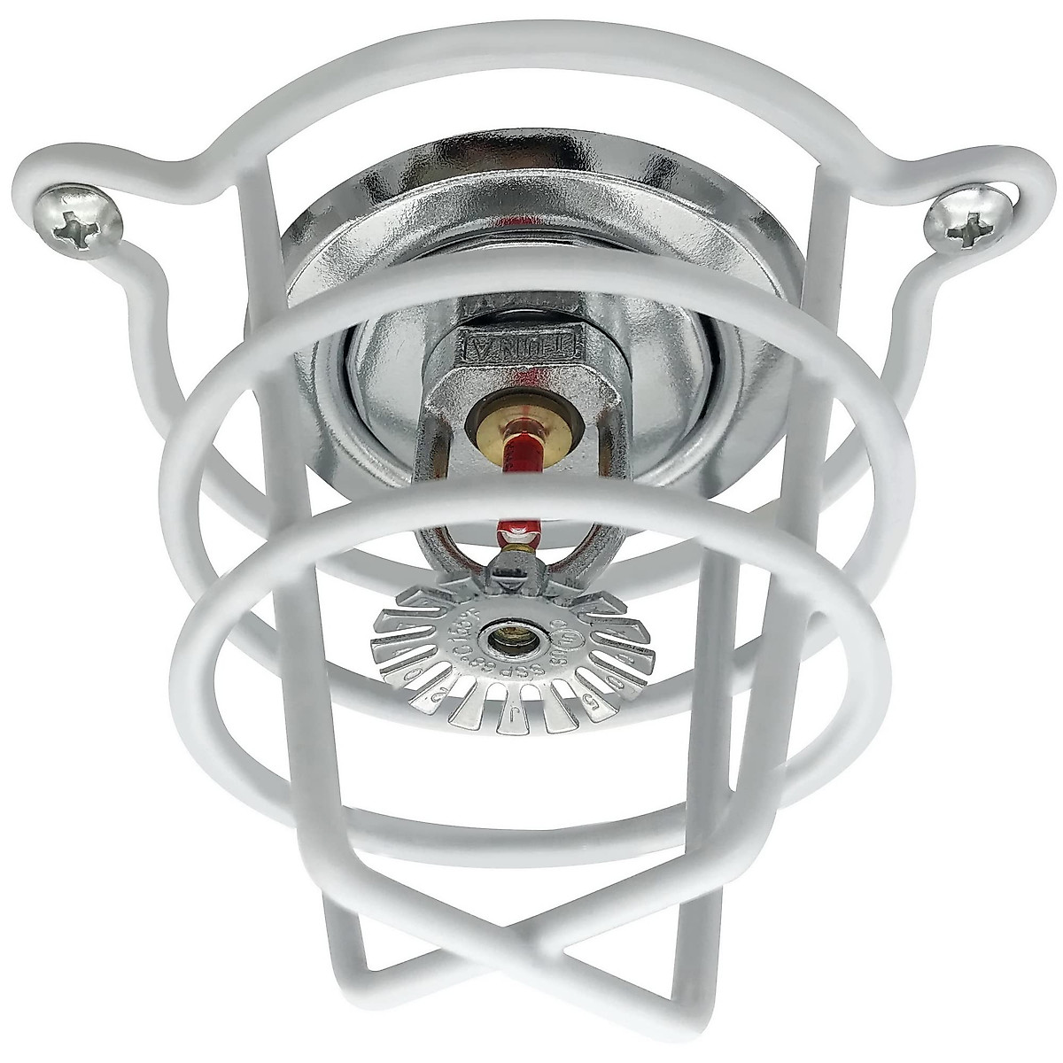 Happy Tree (2 Pack) White Fire Sprinkler Head Guard Cover for Both 1/2" & 3/4" Fire Head for Protecting Flush Mount & Side Wall & Pendent Head Semi - Recessed Sprinkler Head Cage