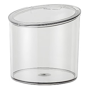 Restaurantware Met Lux 2.6 Gallon Food Storage Container, 1 Airtight Treat Box - With Scoop, Shatterproof, Clear Plastic Cereal Container With Hinged Lid, For Kitchen Or Pantry Organization