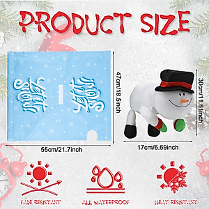 Huwena Christmas Winter Magnetic Mailbox Cover, Mailbox Wraps Post Letter Box Cover Mailbox Covers Outdoor Home Garden Decor Standard Size 22 x 18.5 Inches (Snowman)