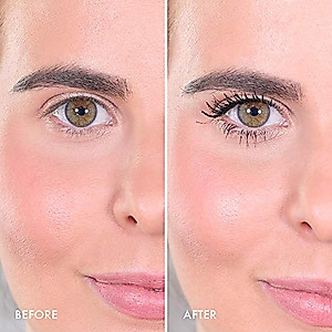 Wander Beauty Mile High Club Length + Define Black Mascara - Smudge-Proof, Lash Lengthening Mascara for a Full, Fanned Out Effect - Castor Oil + Peach Leaf Conditions & Strengthens - 0.31 fl oz