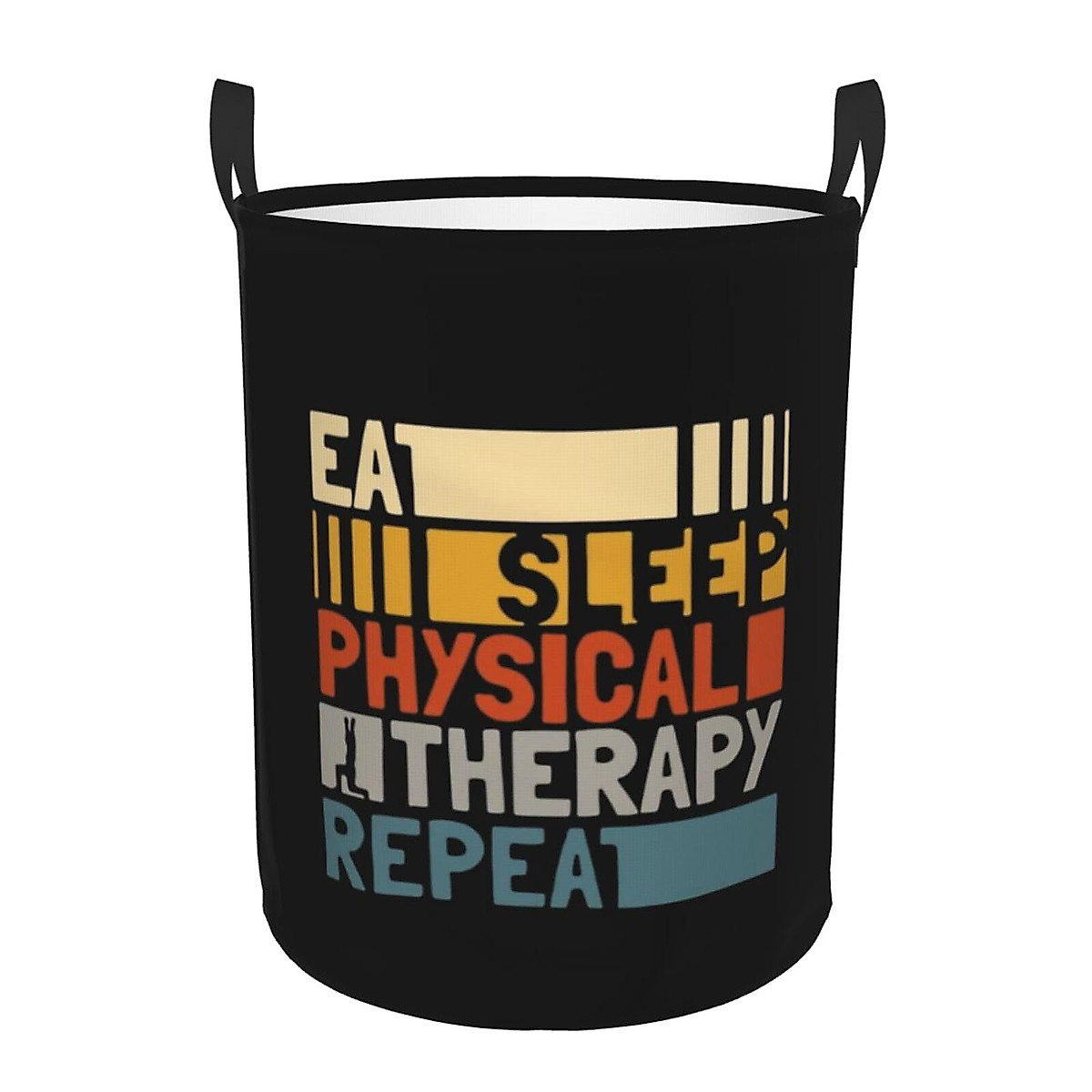 Eat Sleep Physical Therapy Laundry Basket Circular Portable Storage Box Organizer Laundry Basket Portable Laundry Storage Box Laundry Basket