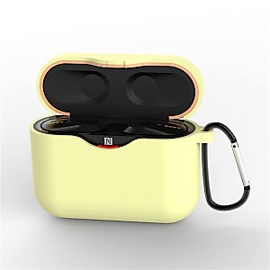 Soft Silicone Skin Case for Sony WF-1000XM3, Shock-Absorbing Case Cover Accessories with Keychain for Men Teens Boys Girls Women for Sony WF-1000XM3