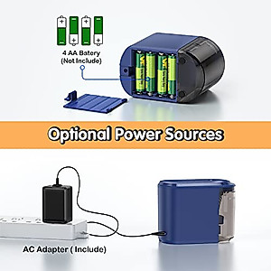 Electric Pencil Sharpener, RIYO Heavy Duty Pencil Sharpener for 6-8mm No.2/Colored Pencils with Adapter/Battery Operated Pencil Sharpener in School/Office/Home(Blue)