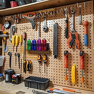 HZSSLKM 2 Pack Spray Can Holder Organizer For Garage And Workspace,Black Wall-Mounted Steel Aerosol Can Holder,Spray Paint Can Holder With Mounting Accessories Included(4 Cans)