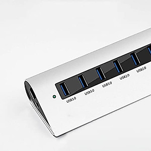SBSNH 6 Port USB3.0 HUB One Point Six USB2.0/3.0 Docking Station Card Computer Notebook U Disk Multi-Port Splitter (Color : Gold)