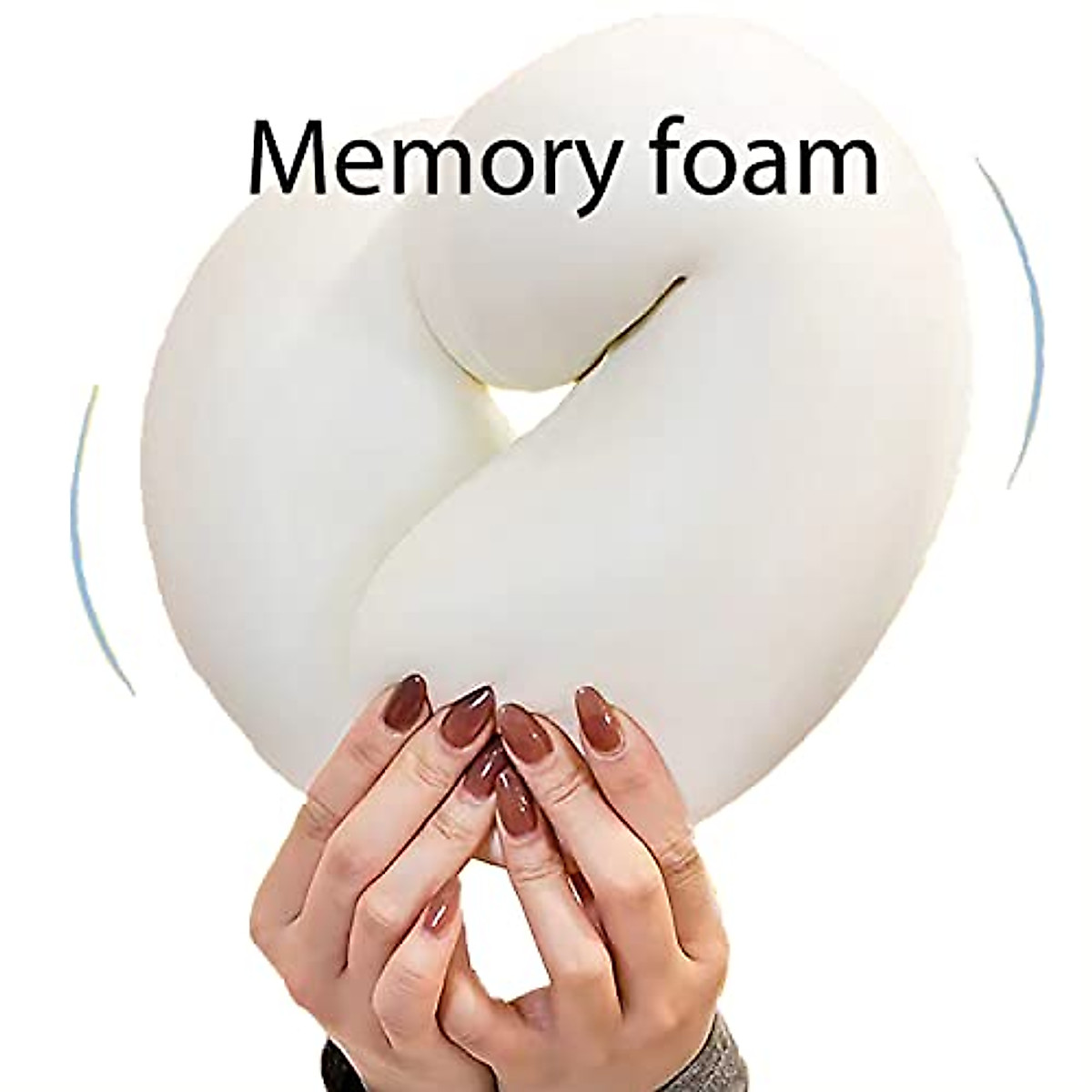 CHDN Travel Pillow Cute Comfortable&Washable Neck Pillow for Airplane Travel Office Sky Blue