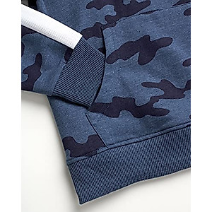 RBX Boys' Active Sweatsuit Set - 2 Piece Fleece Hoodie Sweatshirt and Jogger Sweatpants (8-12), Size 8, Navy Mesh