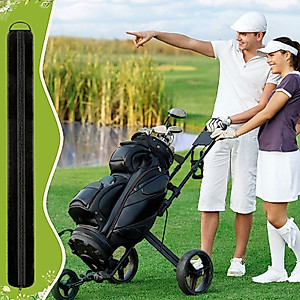 2 Pieces 6-Can Insulated Cooler Sleeve Beer Cooler Tube Black Insulated Beer Hold Golf Bag Insulated Beer Cooler for Golfing, Beach Days, Picnic, Traveling and More (Simple Style)