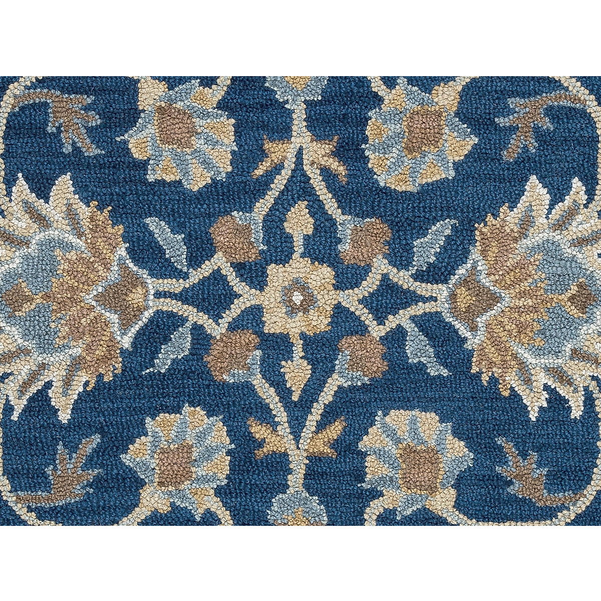 Rizzy Home Ashlyn Collection Wool Area Rug, 2'6" x 8', Blue/Ivory