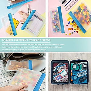 Silicone Reusable Food Bag,10 pcs (5 Leak Proof Reusable Sandwich Bags BPA FREE + 5 Crack-Proof Reusable Ziplock Snack Bag) for Sandwich, Snack, Fruit, Travel Camping Hiking items