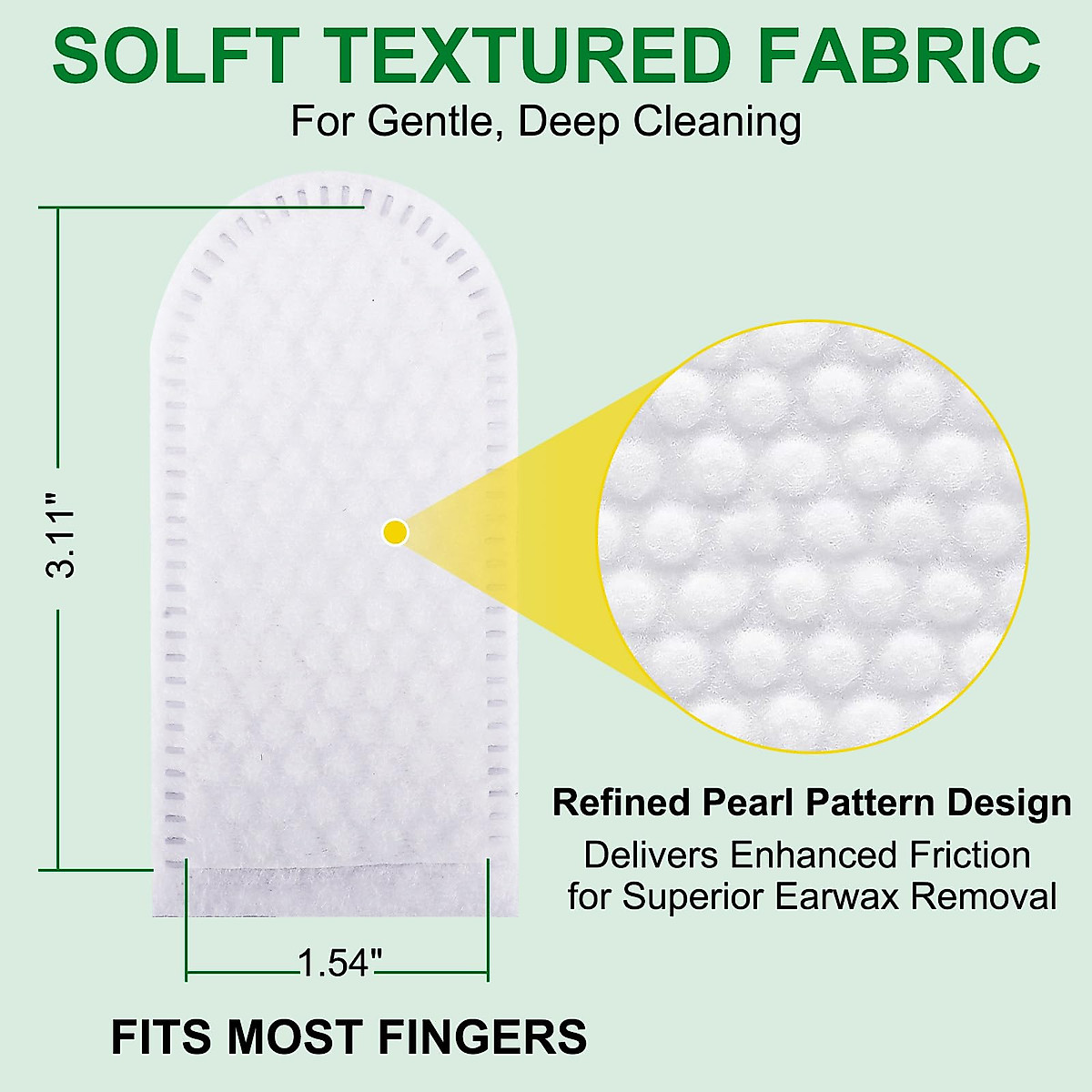 Xaarty Ear Cleaning Wipes for Dogs & Cats, Gently Remove Wax & Debris, Reduce Ear Inflammation, Finger Set Cellular Network Design, Rich in Fermented Coconut Oil and Aloe Vera, All Natural, 50 Count